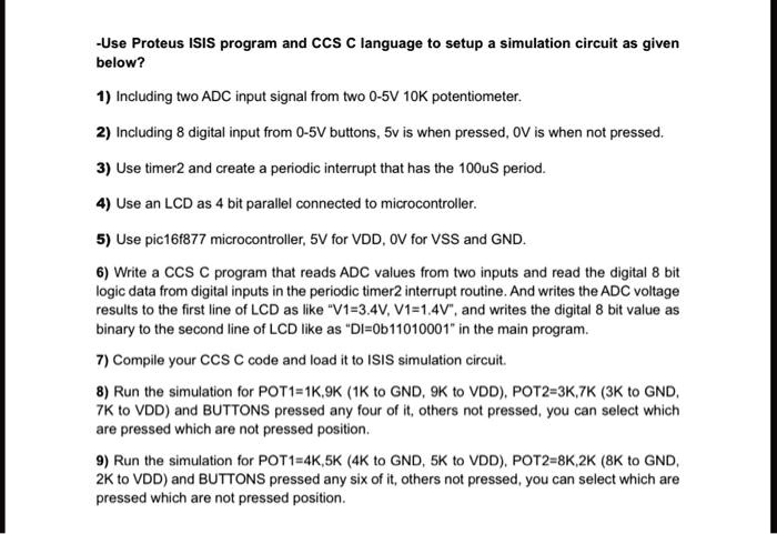 Use Proteus Isis Program And Ccs C Language To Setup A Simulation 4513