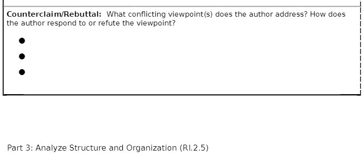 Counterclaimrebuttal what conflicting viewpoint s does the...