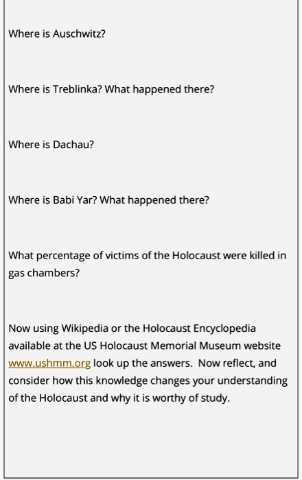 SOLVED: Where is Auschwitz? Where is Treblinka? What happened there ...