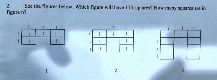 SOLVED: See the figures below. Which figure will have 17 squares? How ...