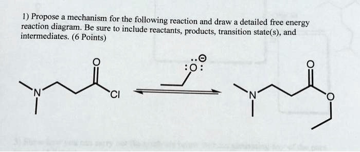 SOLVED: Draw the mechanism and a labelled free energy diagram. 1) Propose a mechanism for the ...
