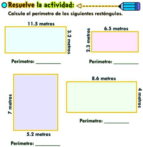 SOLVED: ACTIVIDAD: Observa el video Área y perímetros de las figuras ...