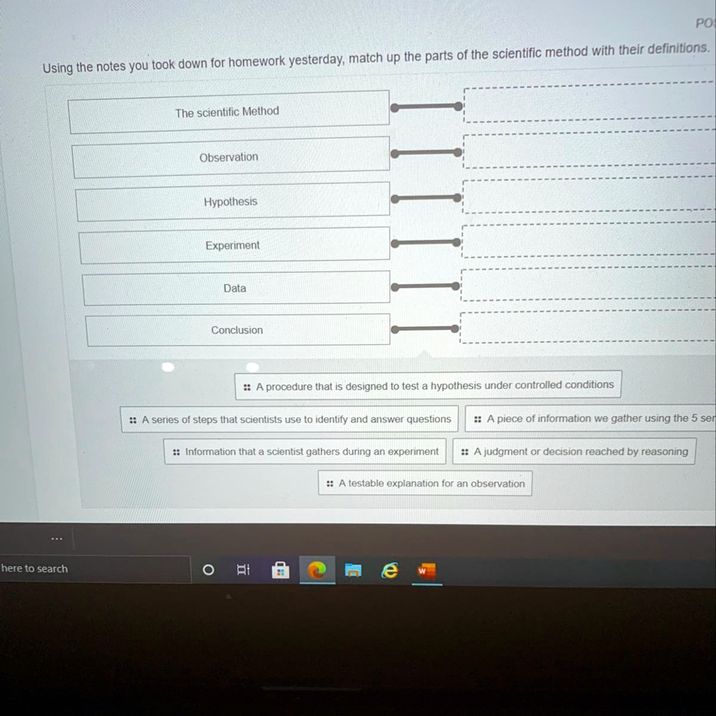 SOLVED The Scientific Method Observation Hypothesis Experiment Data 