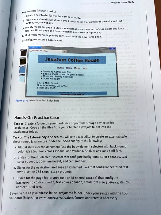website case study for the javajam website 5configure centered page layout l javajam coffee ...