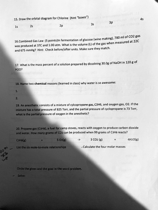 draw the orbita diagram for chlorine hint boxes 780 ml of co2 pointsiin ...