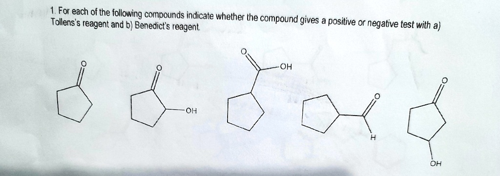 1. For each of the following compounds indicate whether the compound ...