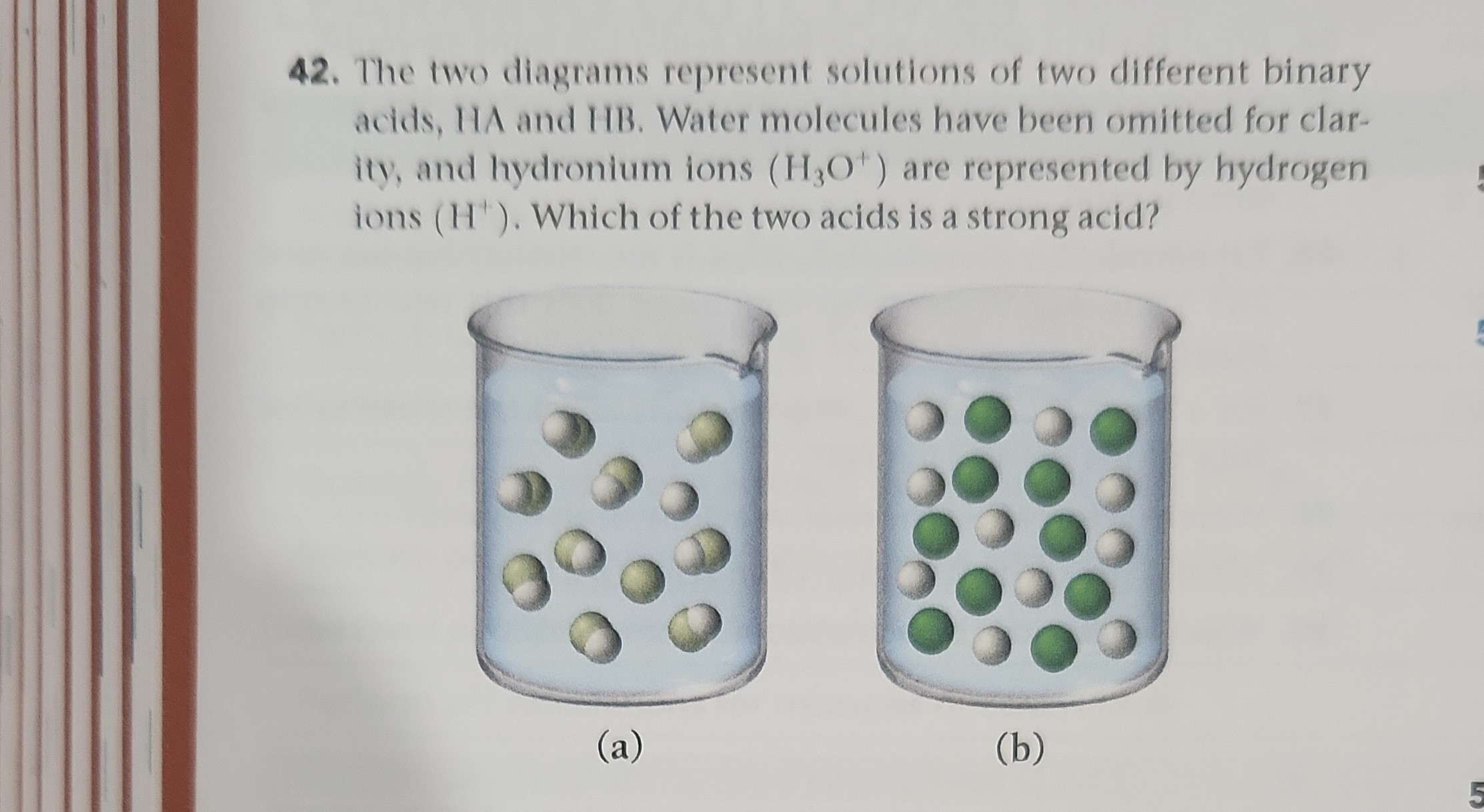 SOLVED: 42. The two diagrams represent solutions of two different ...