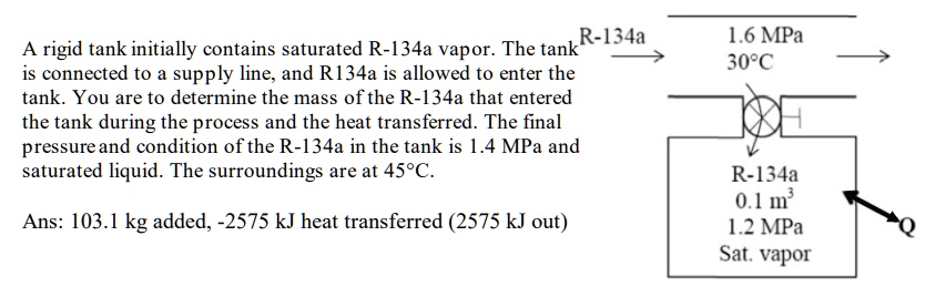 SOLVED: Solution should match the provided answer. Thank you. R-134a A ...