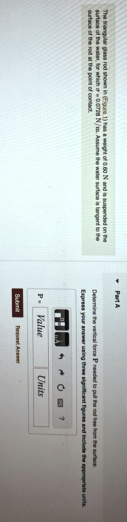 the triangular glass rod shown in figure 1 has a weight of 060 n and is ...