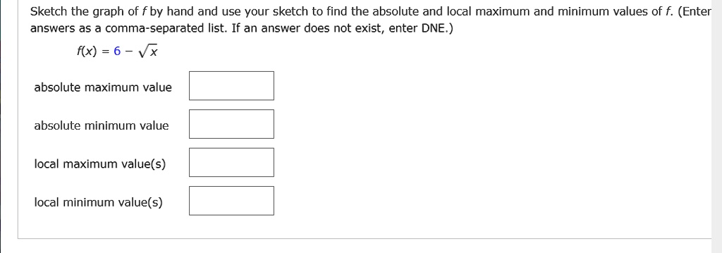 Sketch the graph of f by hand and use your sketch to find the absolute and local maximum and ...