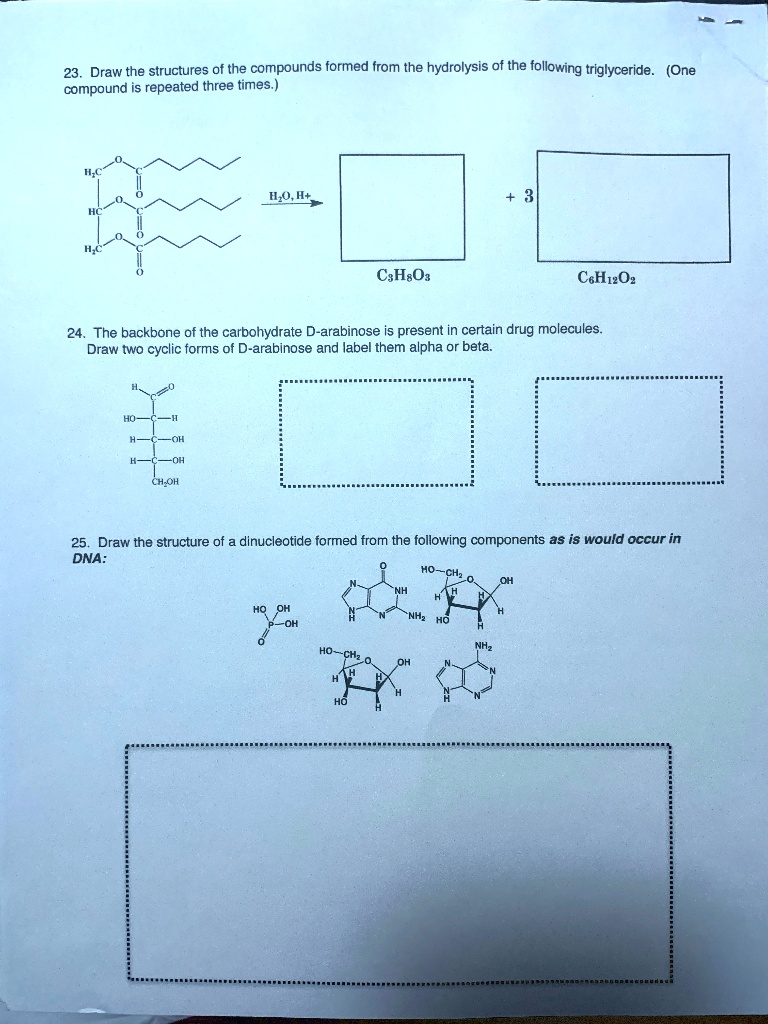 Draw the structures of the compounds formed from the … - SolvedLib