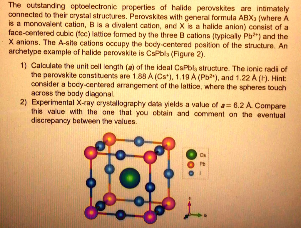 The outstanding optoelectronic properties of halide perovskites are ...