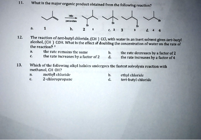 SOLVED: What is the major organic product obtained from the following ...