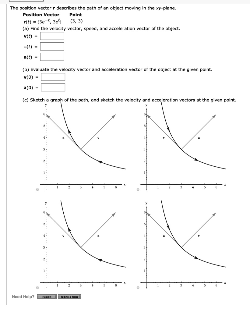 SOLVED: The position vector describes the path of an object moving in ...