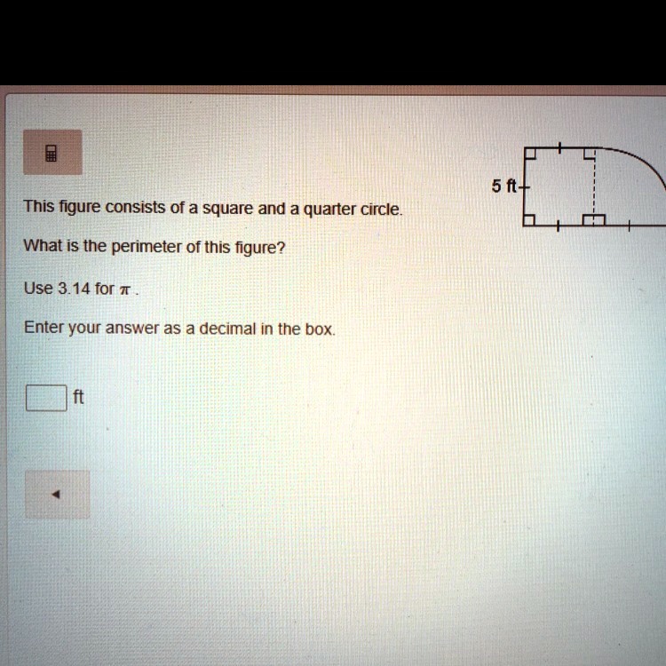 This figure consists of a square and a quarter circle. What is the ...