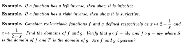 example f function has left inverse then show it is injective example ...