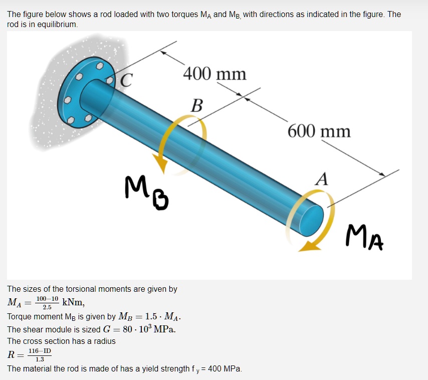 SOLVED: A) Determine the magnitudes of the torsional moments that act ...