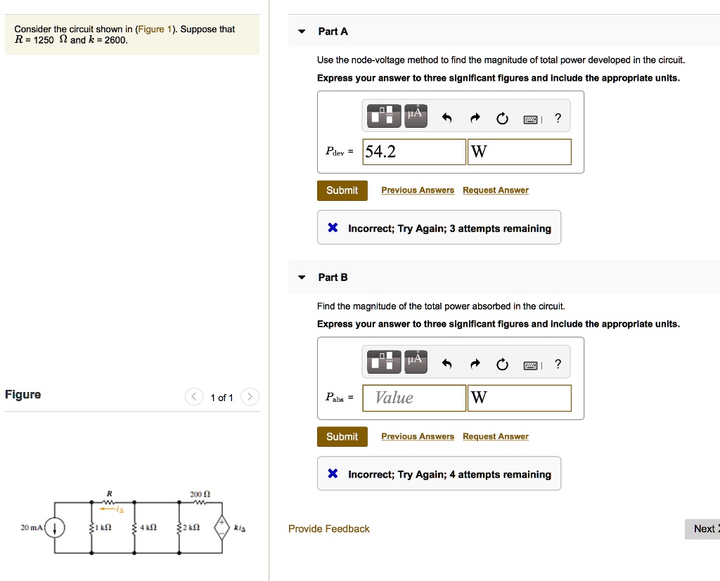 SOLVED: Consider the circuit shown in Figure 1. Suppose that R = 1250 Î ...