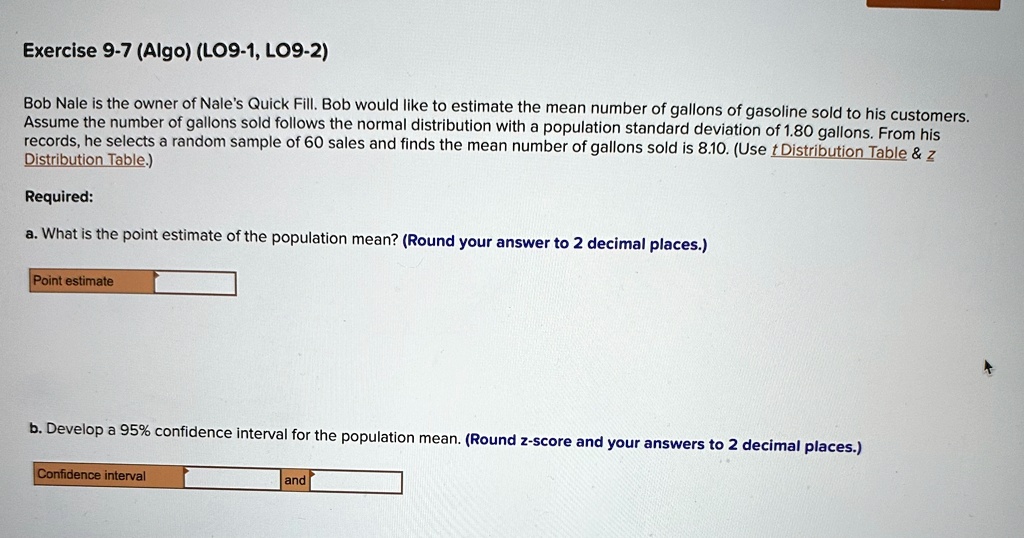 SOLVED: Texts: Exercise 9-7(AIgo)(LO9-1, LO9-2) Assume the number of ...