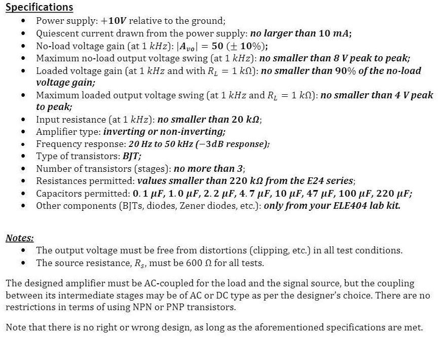 SOLVED: Please use Multisim to create a single-supply, multistage ...