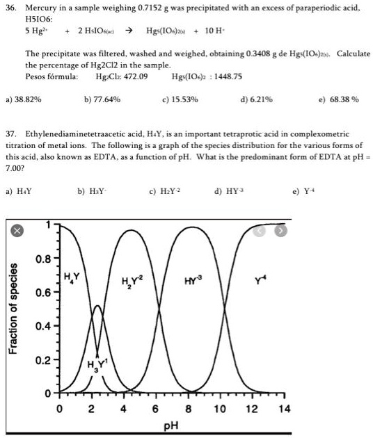 SOLVED: Mercury in sample weighing 0.7152 g was precipitated with an ...