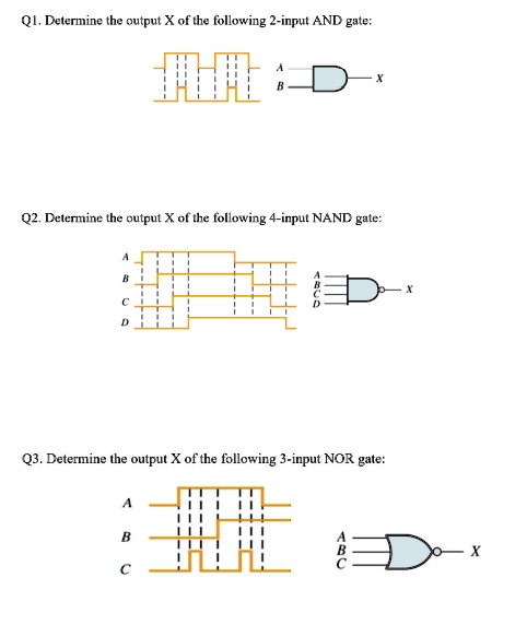 Solved Determine The Output X Of The Following 2 Input And Gate Iul X Determining The Output