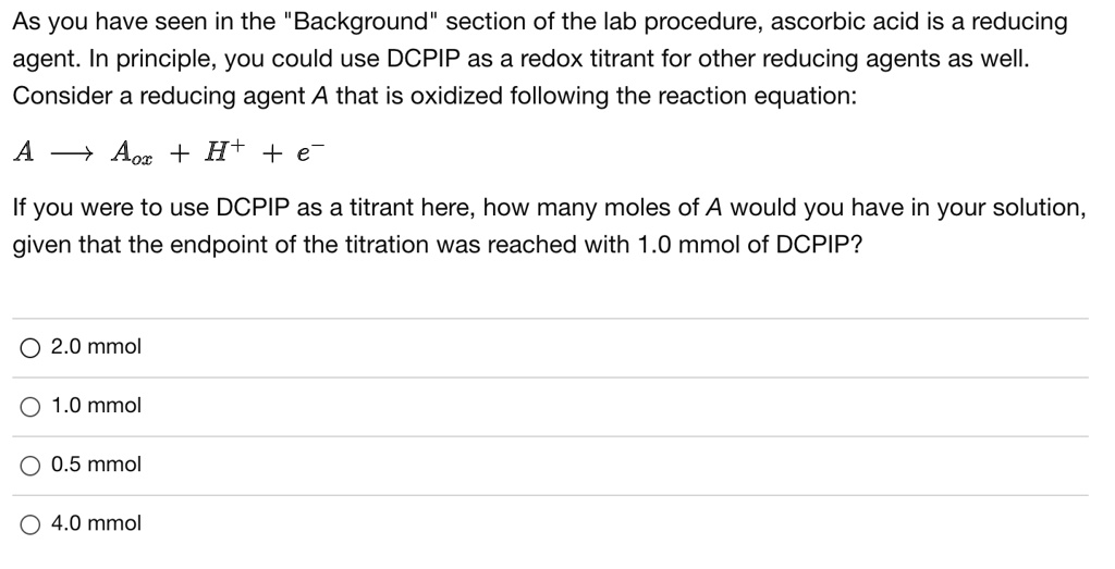 as you have seen in the background section of the lab procedure ...