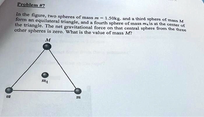 SOLVED: Problem #7 other spheres is zero.What is the value of mass M? M