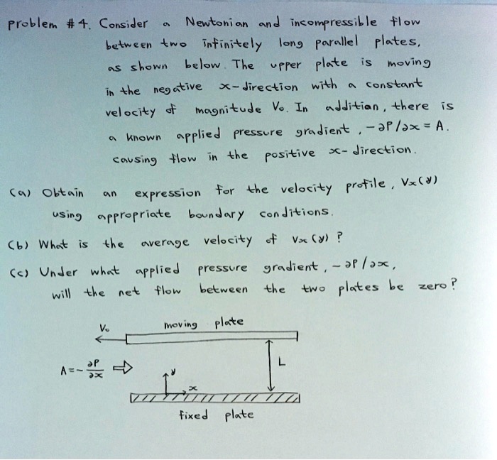 Problem #4. Consider a Newtonian and incompressible flow...