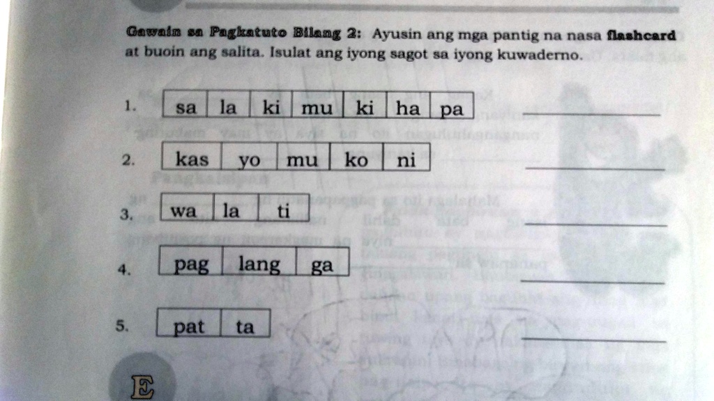 answer it now please thank u gawaln s pagkatuto bllang 2 ayusin ang mga ...