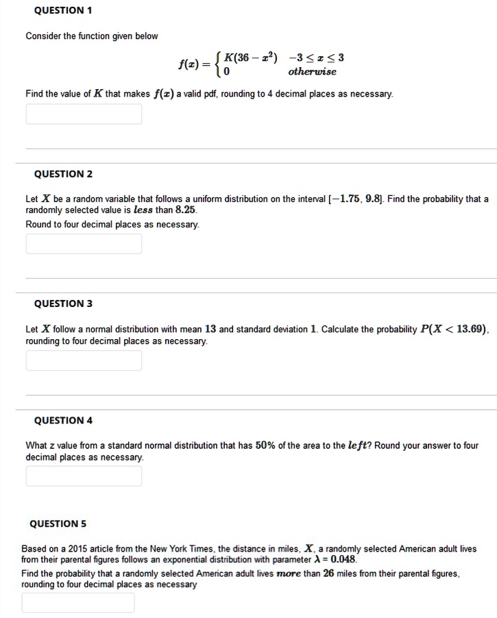 question 1 consider the function given below jk36 33 fx otherwise find ...