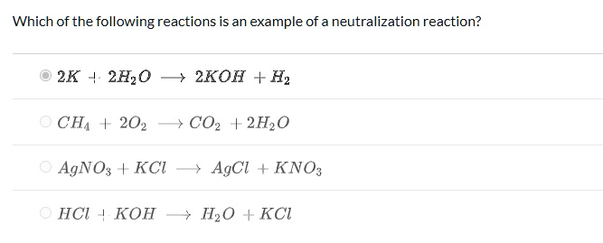 SOLVED: Which of the following reactions is an example of a ...