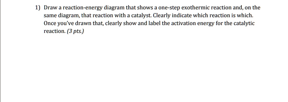 SOLVED: 1) Draw a reaction-energy diagram that shows a one-step ...