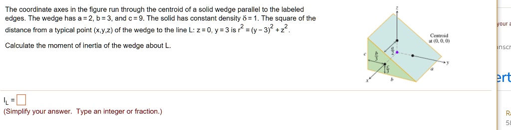 SOLVED: The coordinate axes in the figure run through the centroid of a ...