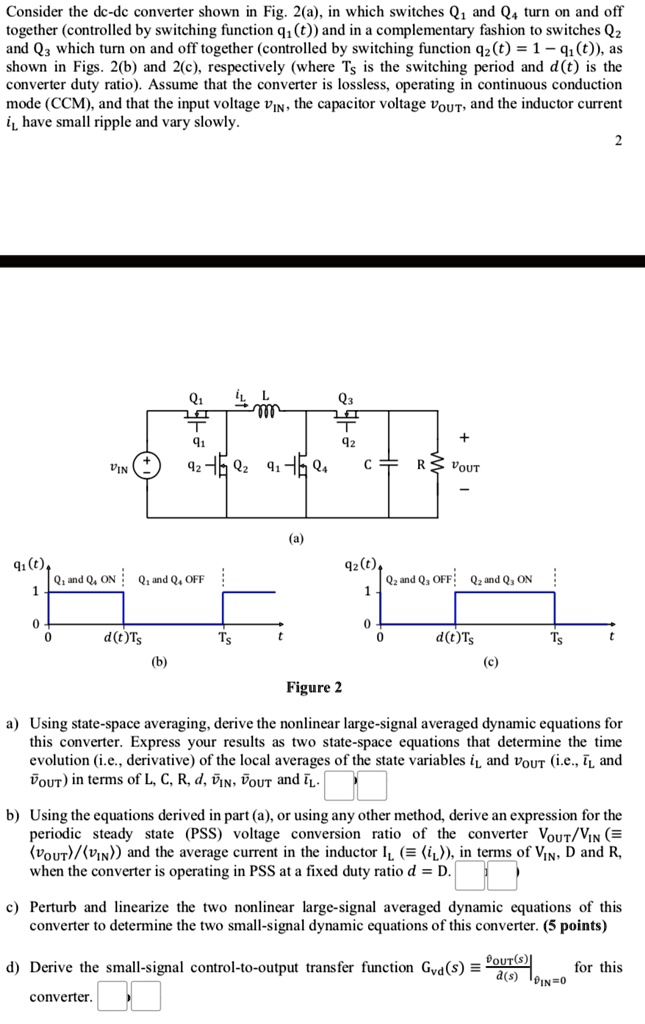 SOLVED: Consider the dc-dc converter shown in Fig. 2a, in which switches Q and Q' turn on and ...