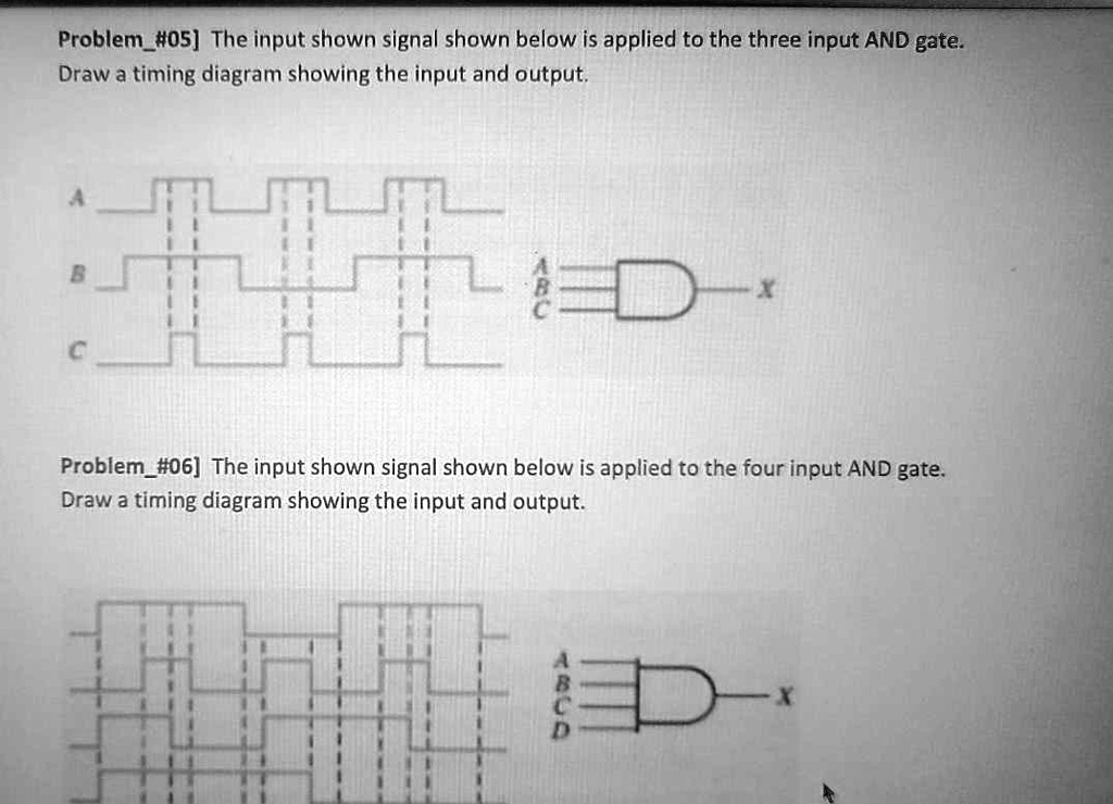 Problem #05: The input signal shown below is applied to the three-input ...