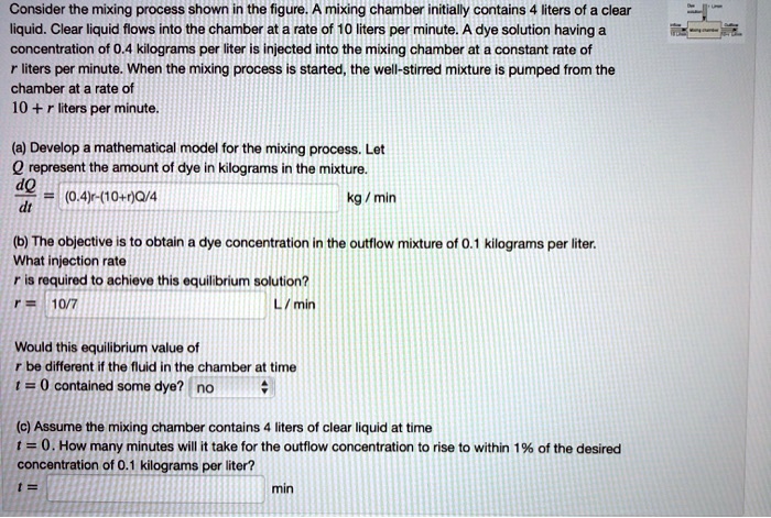SOLVED: Consider the mixing process shown in the figure mixing chamber ...