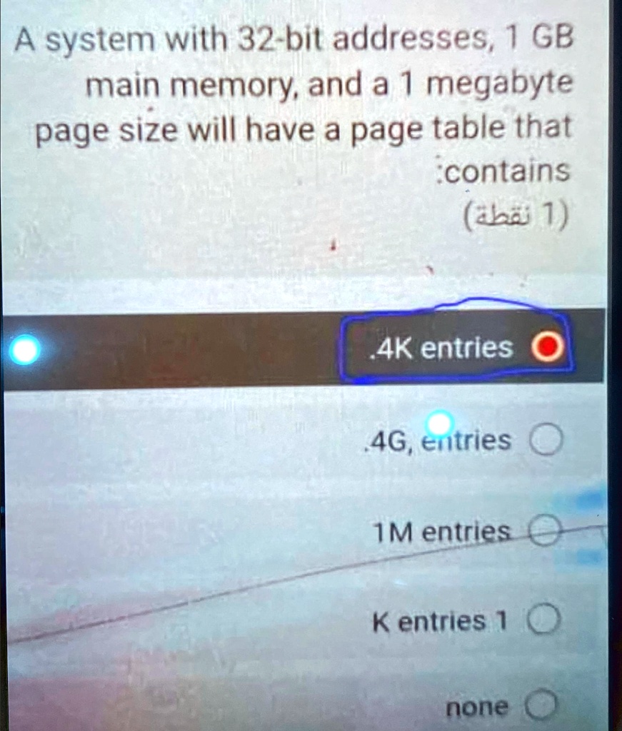 SOLVED: A system with 32-bit addresses, 1 GB main memory, and a 1 ...