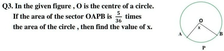 in the given figure o is the centre of a circle if the area of the sector oapb is times the area ...