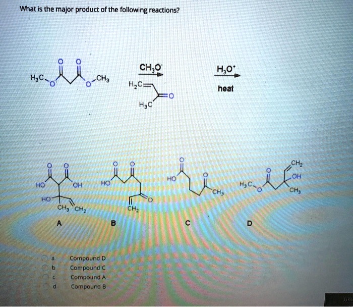 SOLVED: What is the major product of the following reactions? CH3CH2OH ...