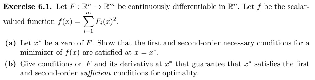 SOLVED: Exercise 6.1: Necessary and Sufficient Conditions for ...