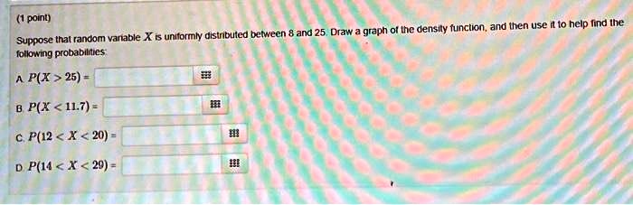 Solved Texts 1 Suppose That Random Variable X Is Uniformly 0902