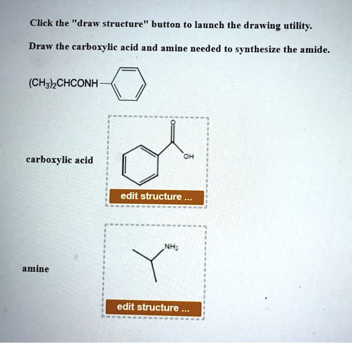 SOLVED: Click the "draw structure" button to launch the drawing utility: Draw the carboxylic ...