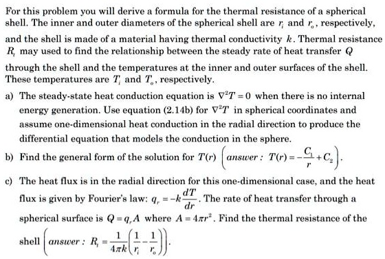 SOLVED: For this problem, you will derive a formula for the thermal ...