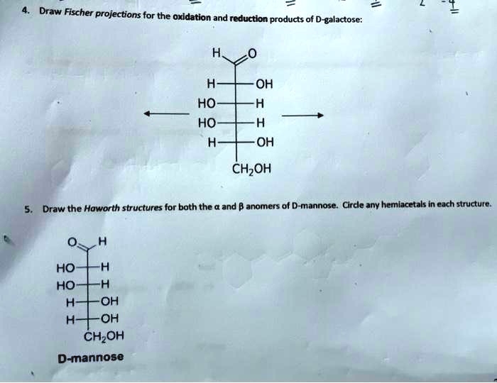 SOLVED:Draw Fischer projections for the oxidation and reduction ...