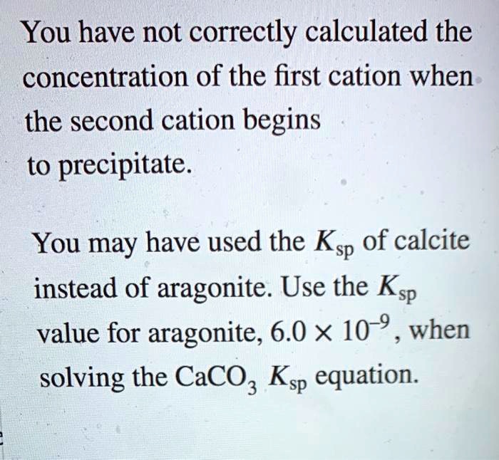SOLVED: You have not correctly calculated the concentration of the ...