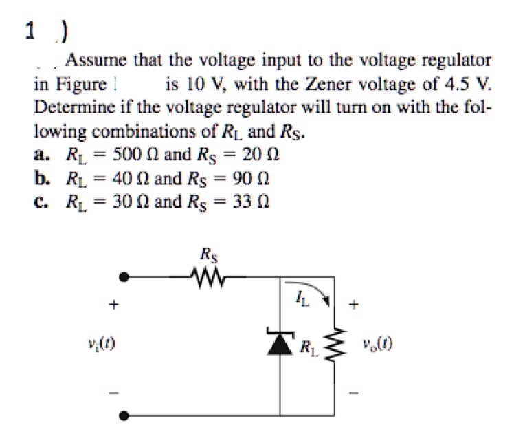 SOLVED: Assume that the voltage input to the voltage regulator in ...