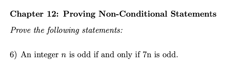 Chapter 12 Proving Non Conditional Statements Prove The Following 3008