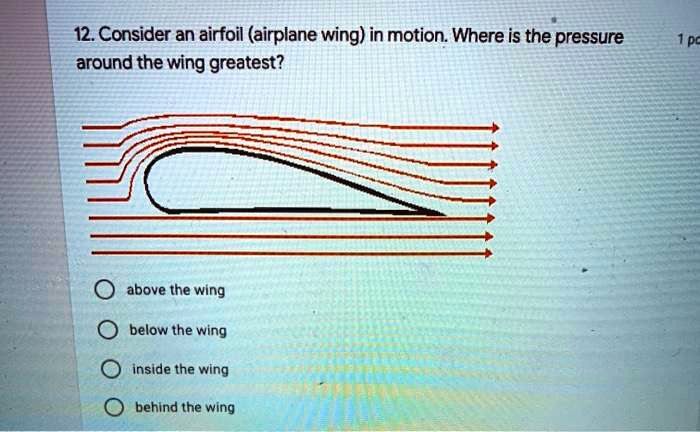 SOLVED: 12. Consider an airfoil (airplane wing) in motion Where is the ...