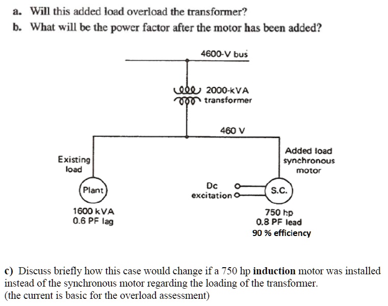 SOLVED: a. Will this added load overload the transformer? b. What will ...